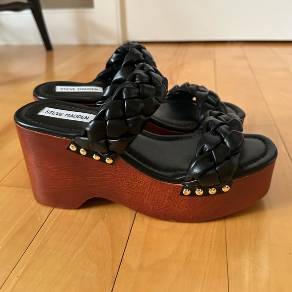 Steve Madden | Shoes | Brand New Steven Madden Wooden Platform Wedge ...